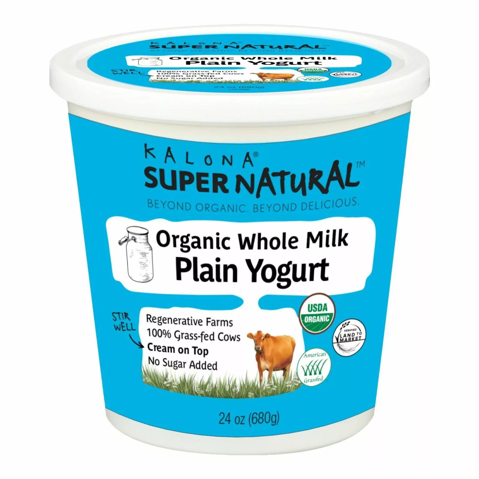 Kalona SuperNatural: Whole Milk Yogurt PLAIN (Low Temp Pasteurized ...